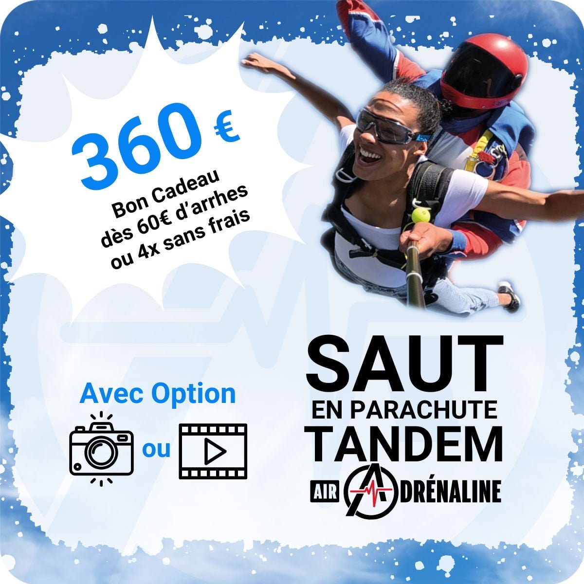 Saut en Parachute Tandem - Tarbes - Air Adrénaline